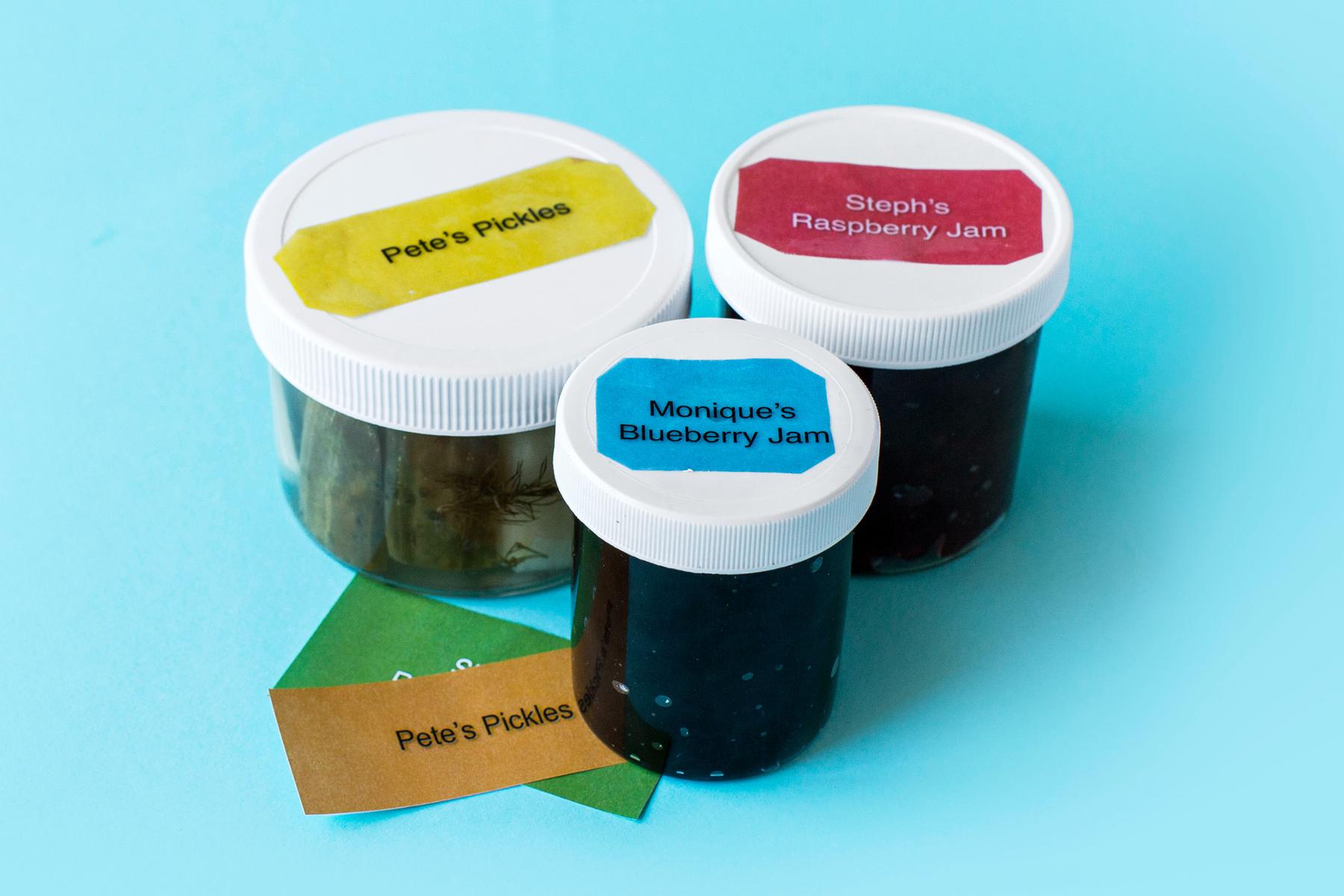 DIY Jar Labels Made with Packing Tape and Paper - Sunbasket