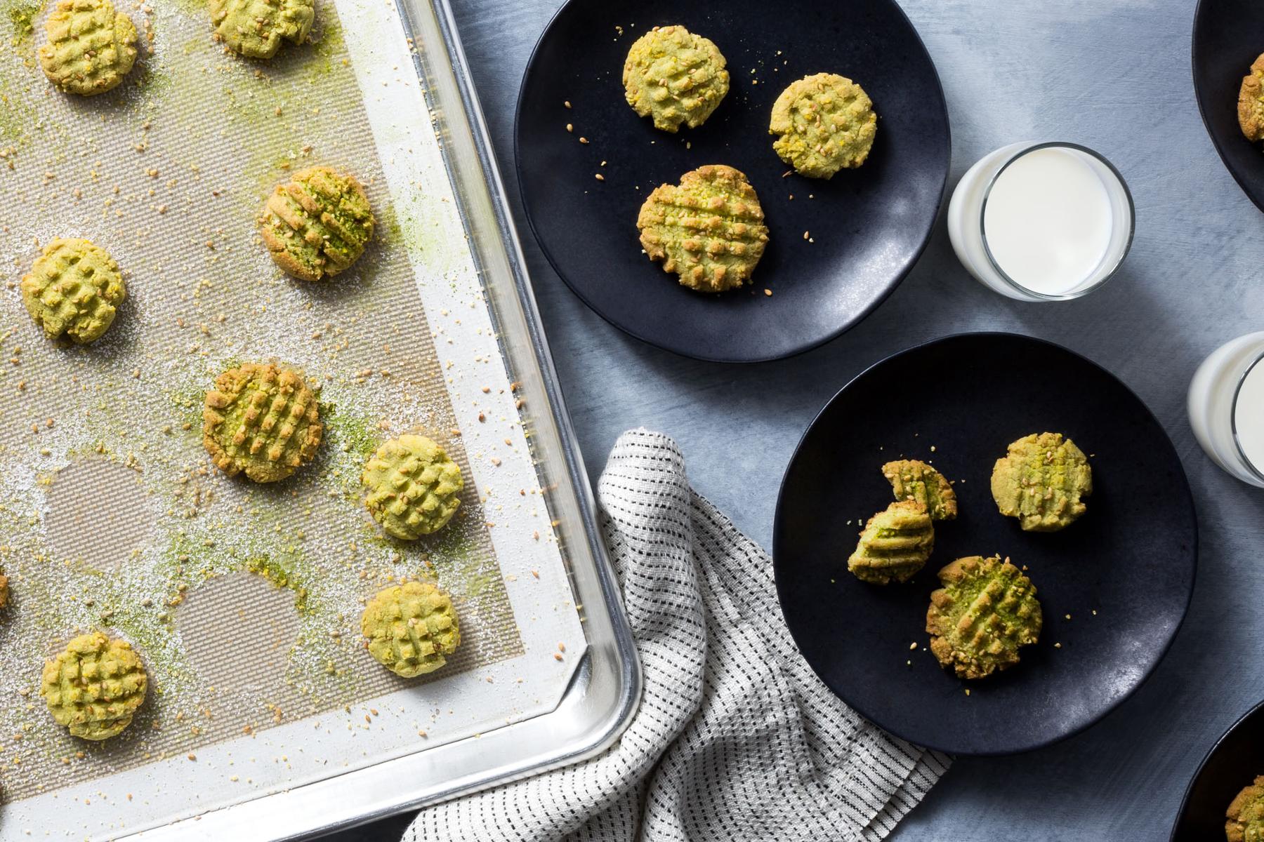 Moroccan Ghriba Almond-Matcha Cookies Recipe - Sunbasket
