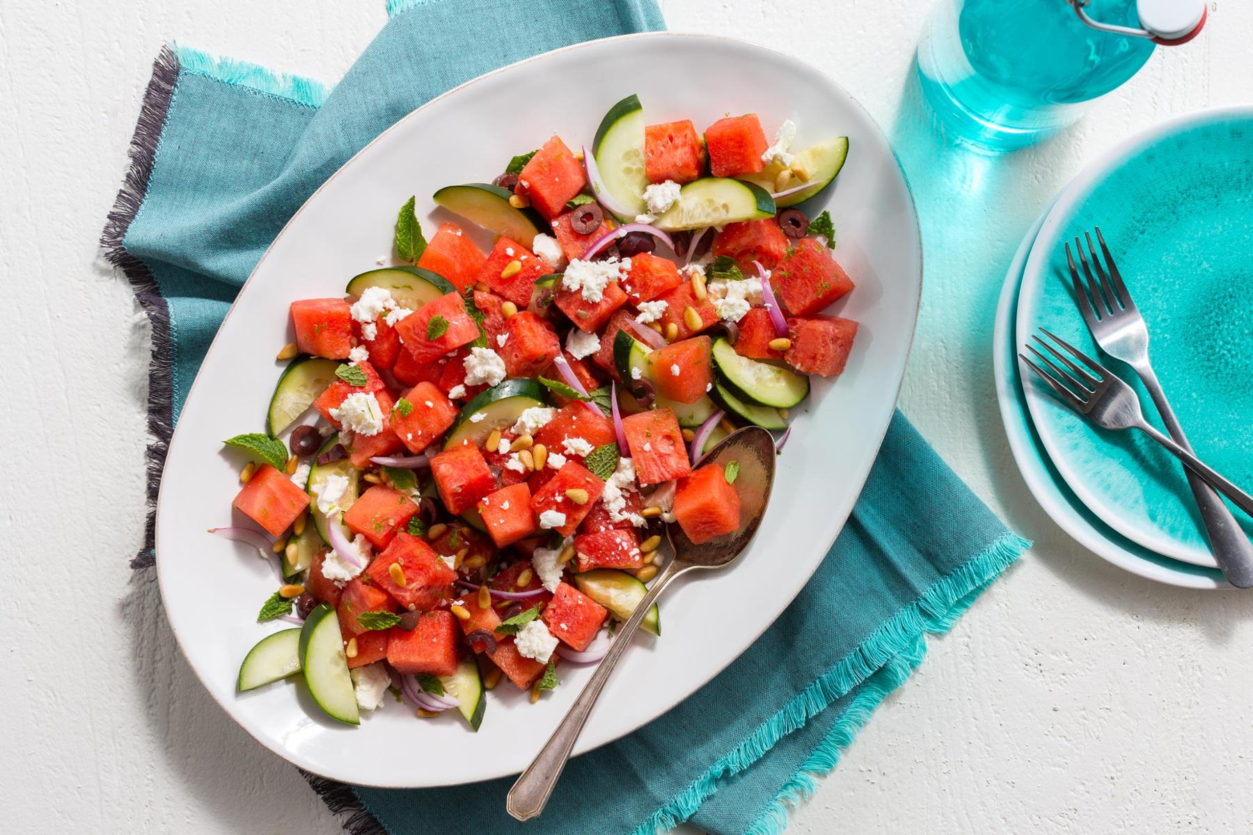 Greek Watermelon Feta Salad - Sunbasket